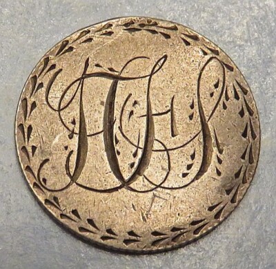 LOVE TOKEN on 1875 Seated Liberty Dime - Initials HFS | eBay