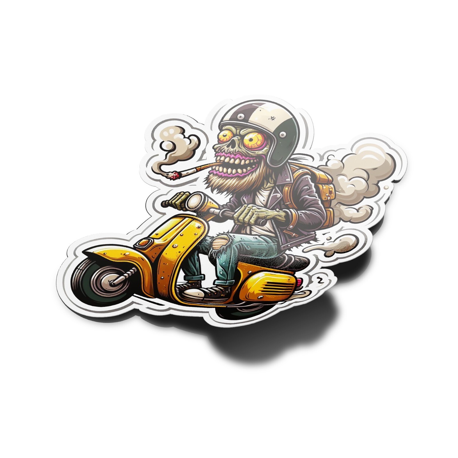 Pack x5 AUTOCOLLANTS STICKERS vinyle Vespa Zombie Scooter Playful ...