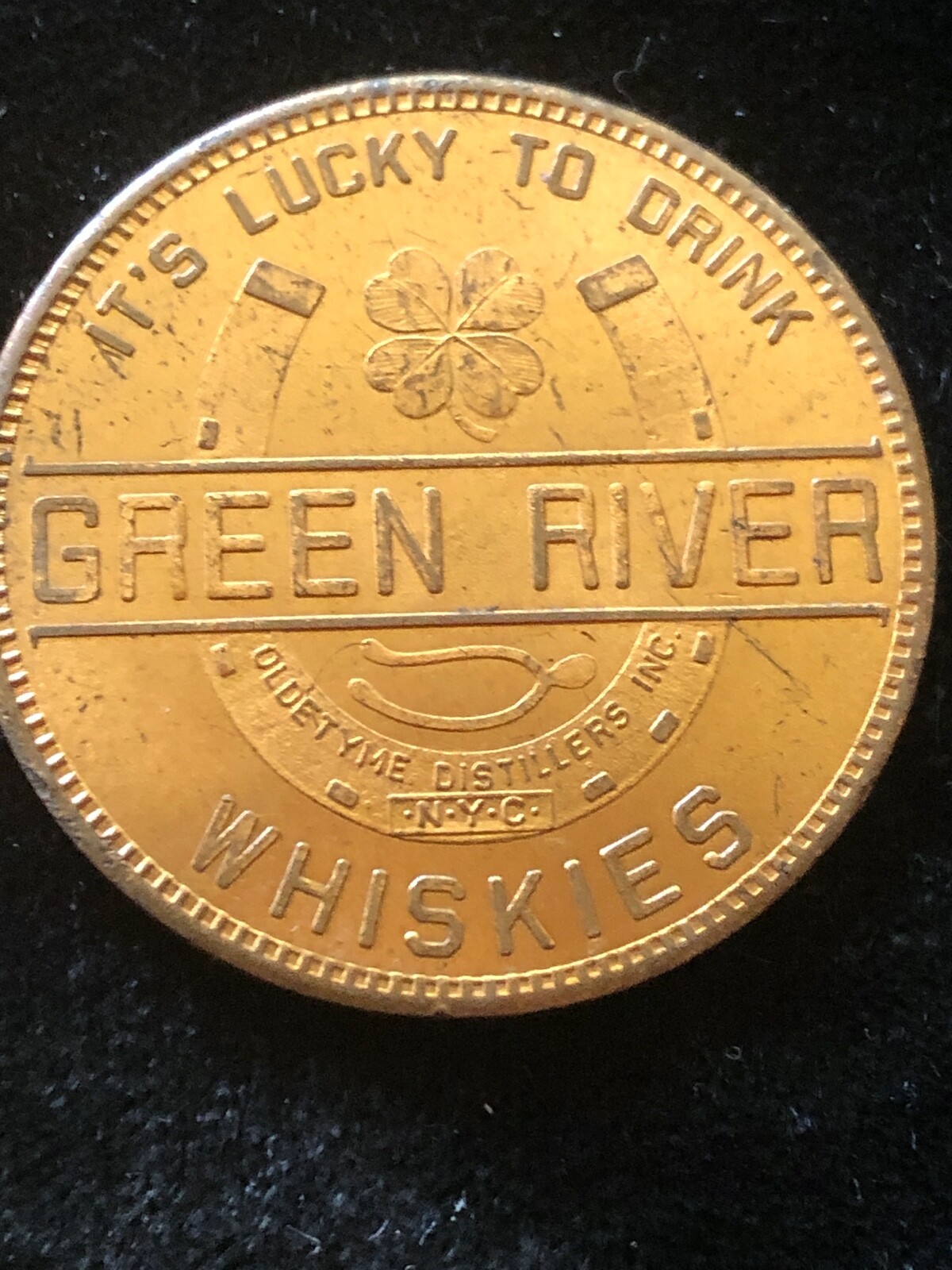 GREEN RIVER WHISKEY GOOD LUCK TOKEN | eBay