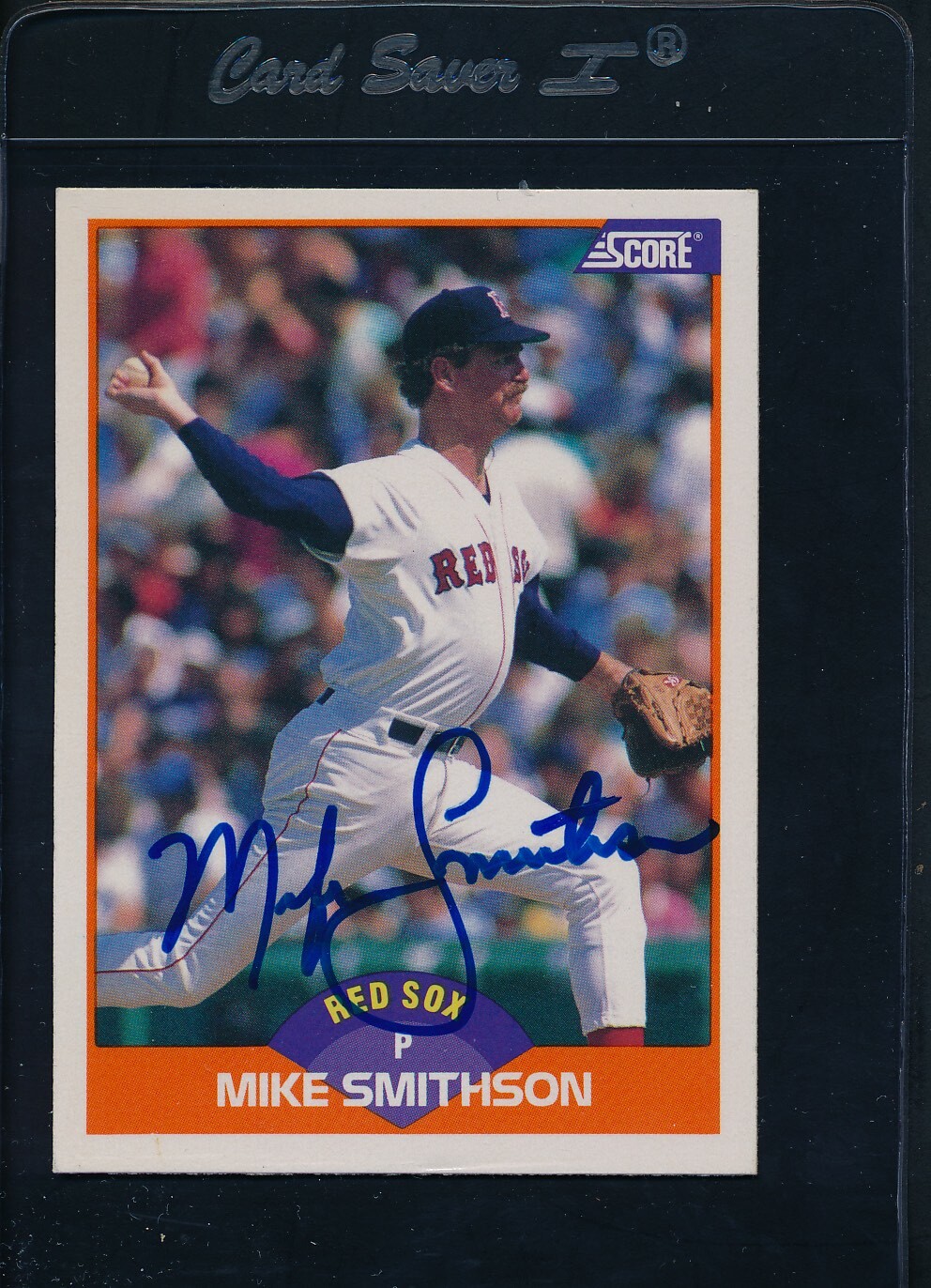 1989 Score #403 Mike Smithson Red Sox Signed Auto *42097 | eBay