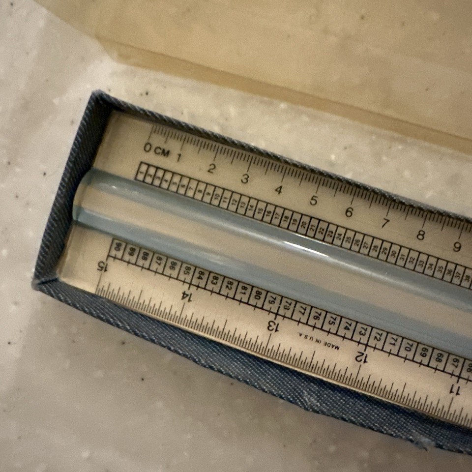 VTG Pickett FL100 Computer Printout Ruler USA NOS Open Box Unused w ...