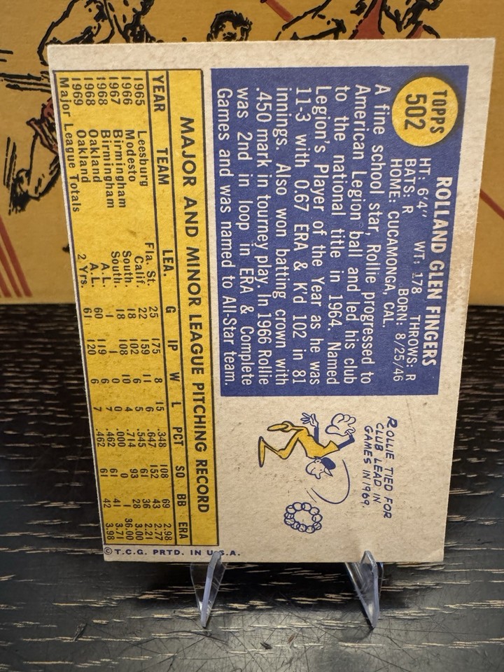 1970 Topps - Rollie Fingers #502 | eBay
