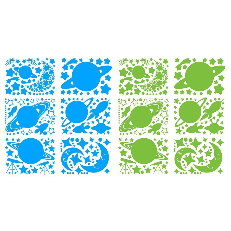 Easy Apply Glow Star Moon Stickers for Toilet Lids Bathroom Walls and ...