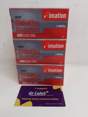Imation Neon Floppy Disk IBM Formatted 1.44MB 2HD 30-Pack sealed | eBay UK