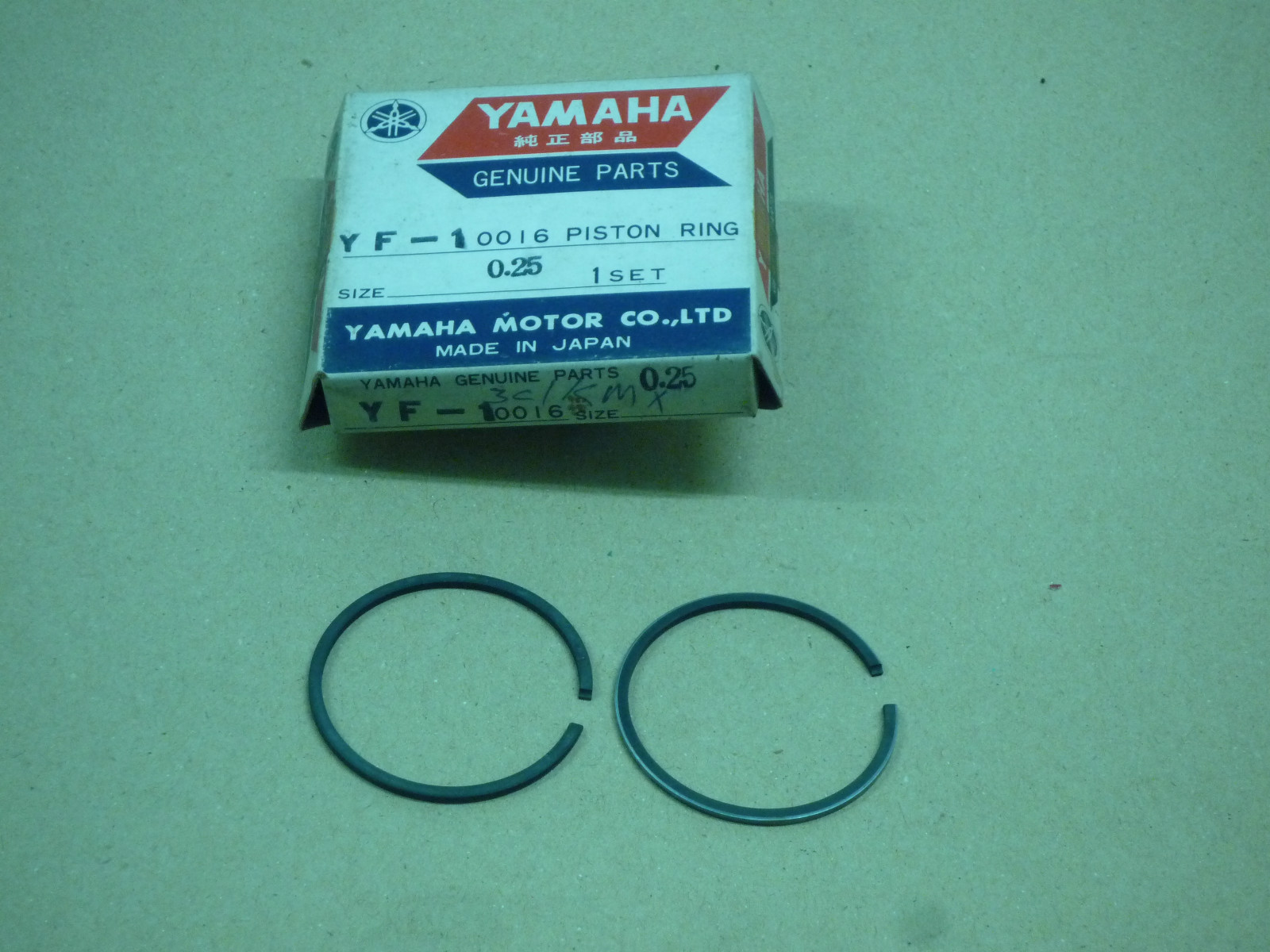 Yamaha YF1 FT1 U5 U5E 50cc Piston Rings 0.25 Size, FREE POSTAGE Geniune ...