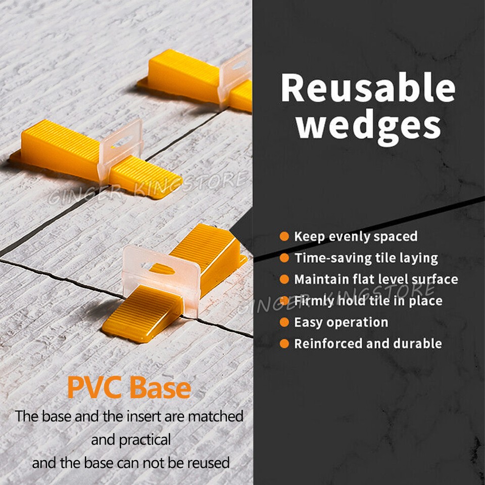 Tile Leveling System 400-2000x Clips Levelling Spacer Tiling Tool Floor ...