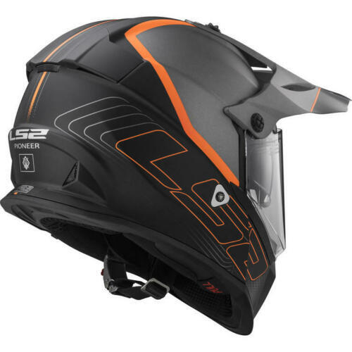 LS2 MX436 PIONEER ELEMENT BLACK TITANIUM ADVENTURE DUAL SPORT ...