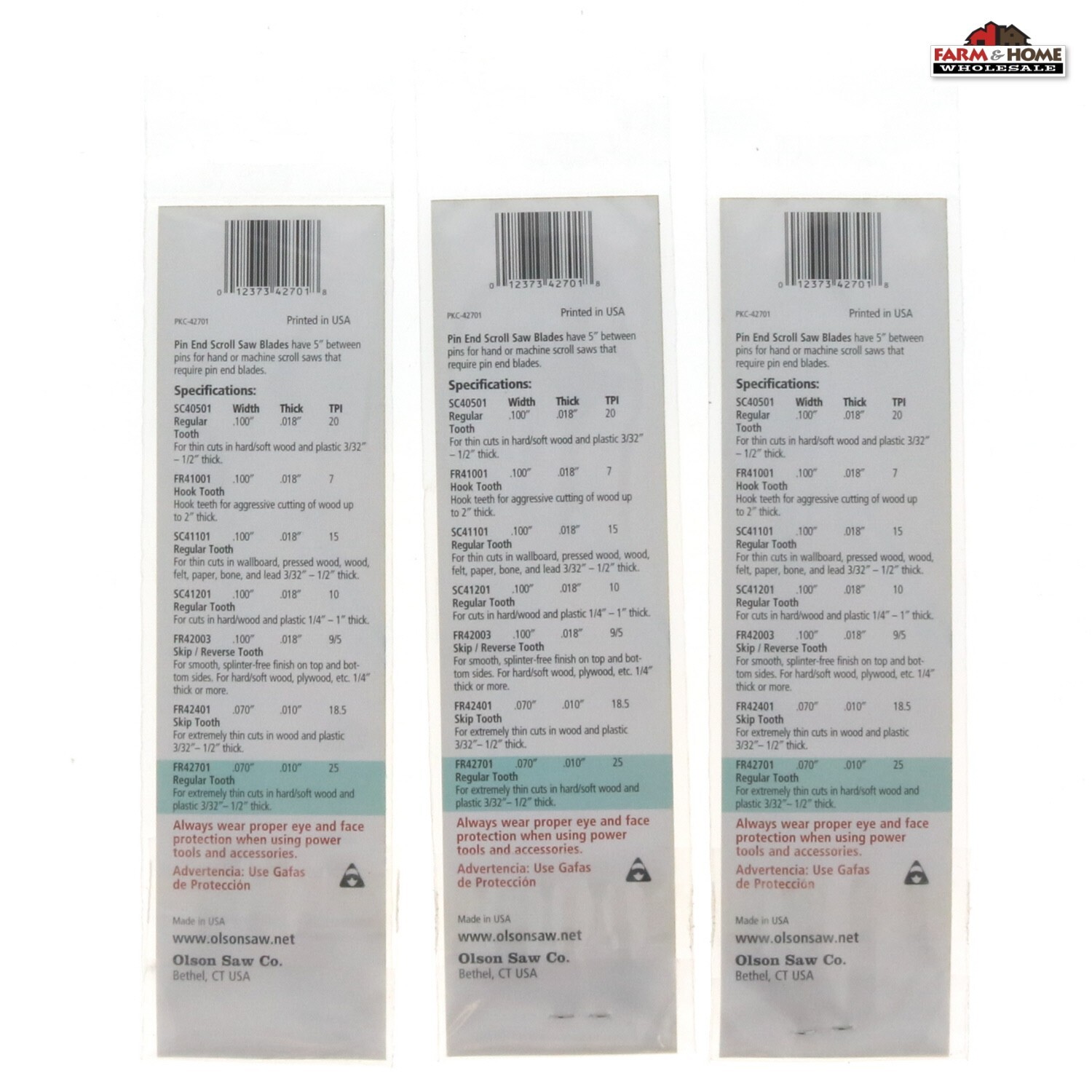 (18) 5" Scroll Saw Blades 25 TPI Pin End ~ New