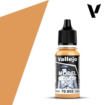 Vallejo Model Color: #017 - Flat Flesh - 18 ml Matt Acrylic Paint ...