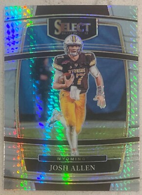 2022 Panini Select Draft Picks HYPER SILVER PRIZM #100 JOSH ALLEN NICE ...