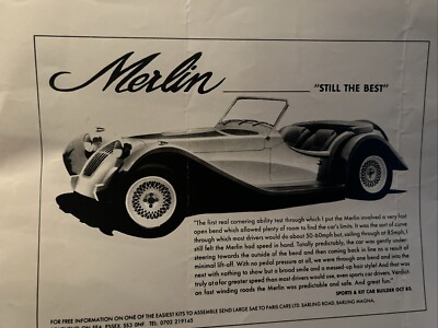 The AVC Merlin Kit Car Sales Advert Brochure Sheet 1983 | eBay