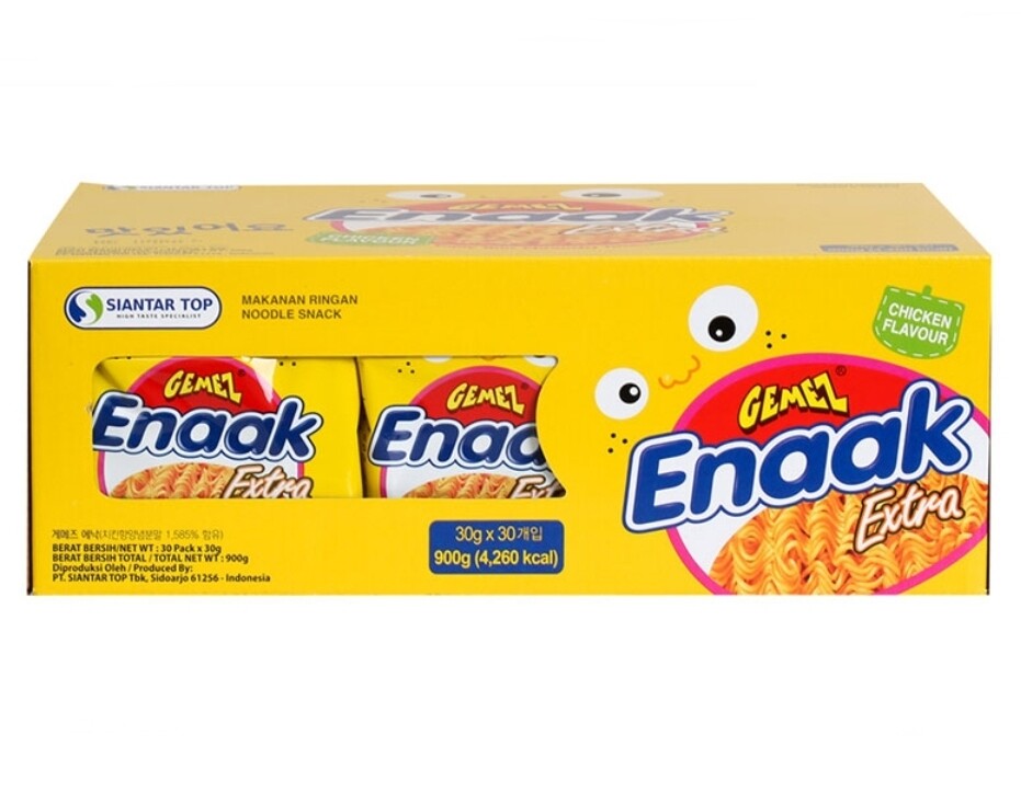 GEMEZ Enaak Extra Noodle Snack Chicken Flavour 900g(30g x 30p) Box ...