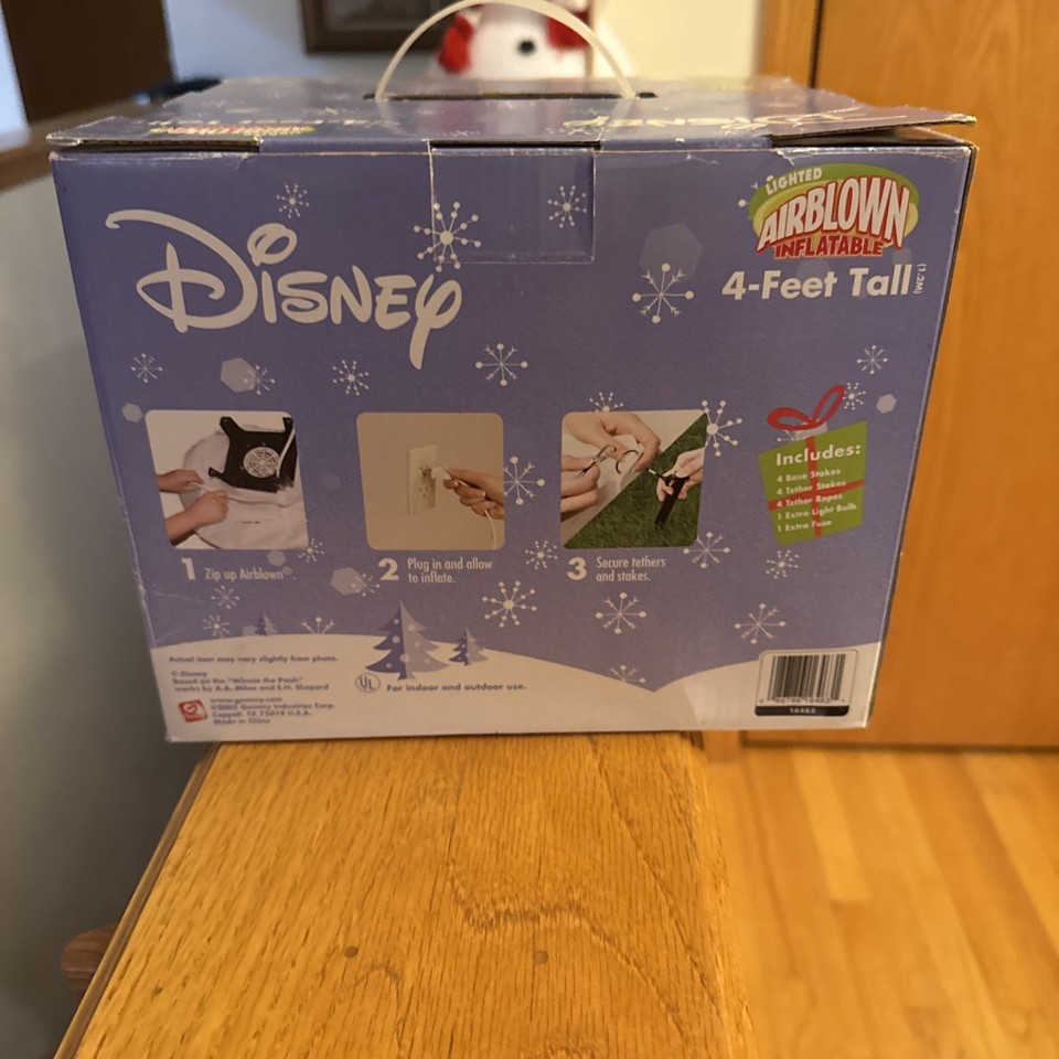 Rare Tigger Inflatable Disney Christmas Airblown 4ft Lights Up Pooh ...