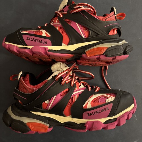 Balenciaga Track Runners Size 9 Red Pink Black Women’s Sneakers (Art No ...