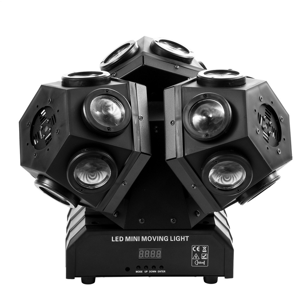 Moving Head 18 LED Rotating Beam DMX Stage Light RGBW DJ Disco Party ...