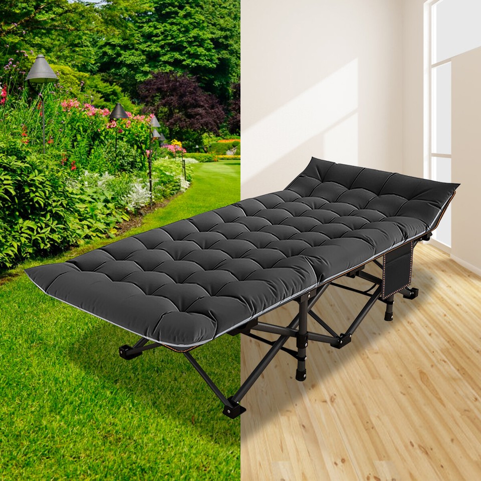 SLSY Adults Portable Sleeping Bed for Camp Office Use Outdoor Cot ...