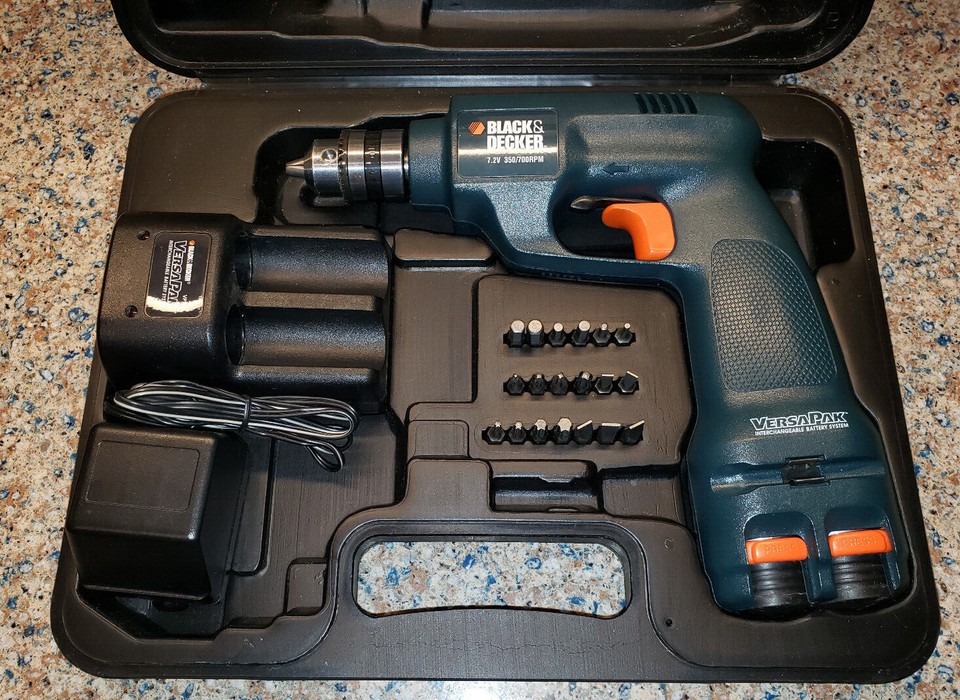 EXCELLENT UNUSED Black & Decker VersaPak Drill Driver VP820 cordless 7 ...