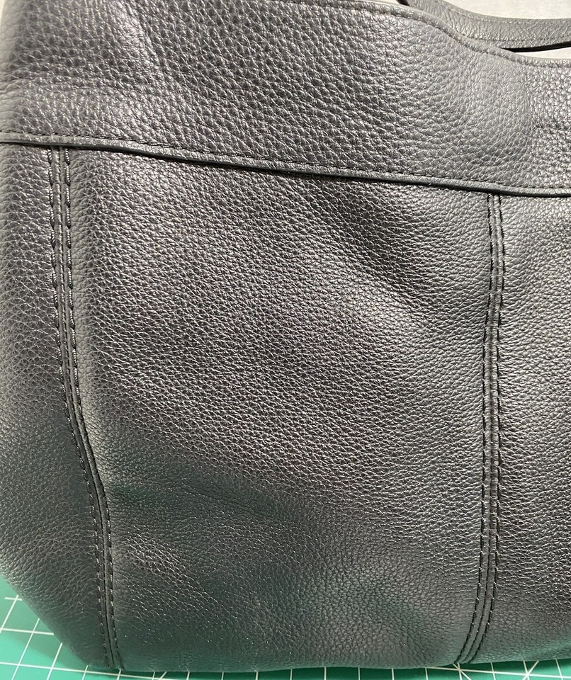 Coach Genuine Leather Satchel Shoulder Bag Optional Cinch Top Black ...