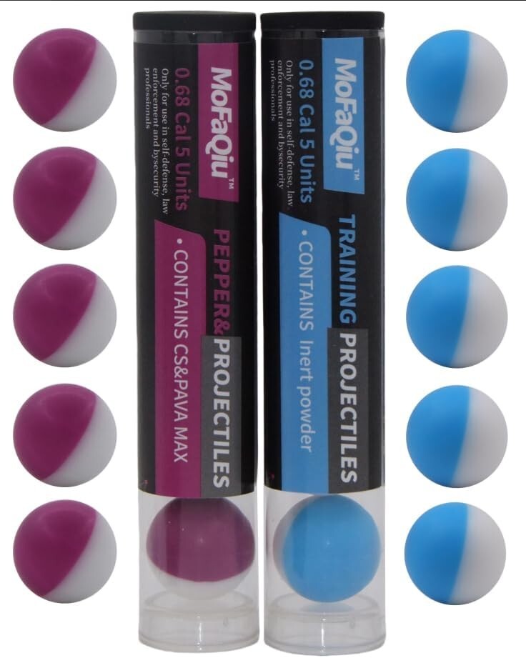 MAX 68 Cal Peppers Projectile OC and CS Ultrafine Powder Pepper Ball ...