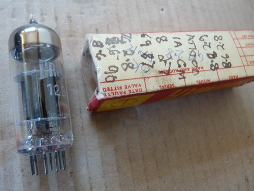 Brimar 12BH7 17mm Black Ladder Anode Halo Ge NOS Valve Tube AT1000 ...