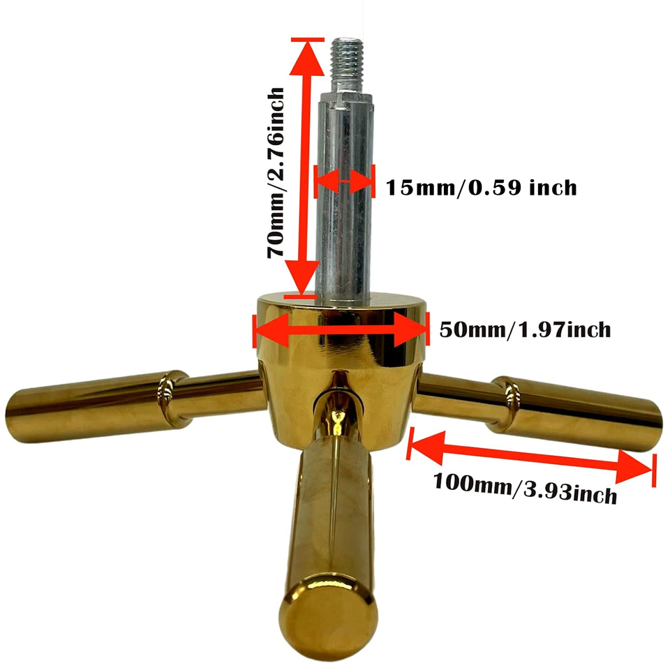 Premium Gun Safe 3 Spoke Safe Handle Gold Finish Replacement Safe Box ...