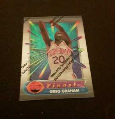1995 Topps Finest GREG GRAHAM Basketball Card #272. PHILADELPHIA 76ers ...