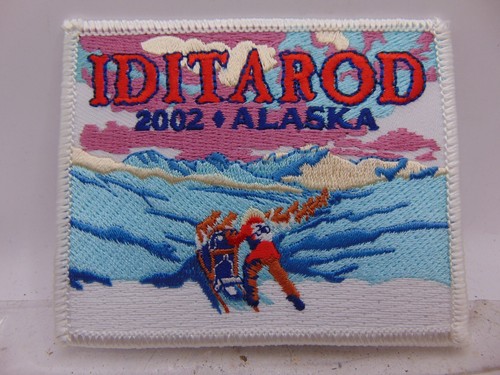 Alaska's Iditarod Dog Sled Race Embroidered patch 2002 3 3/8" x 2 3/4 ...