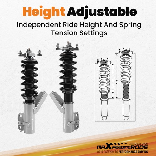 24 Level Damper Adjustable Coilovers Lowering Kit for Honda Civic 2001 ...
