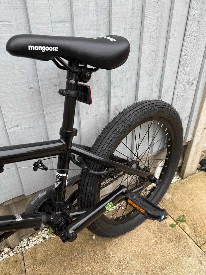 Mongoose Ritual Kids BMX Bike, 20” Wheels, Hi-Ten Steel Frame. Black ...