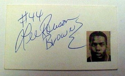 LEE ROUSON "CLEVELAND BROWNS" AUTOGRAPHED SIGNATURE CUT CARD | eBay