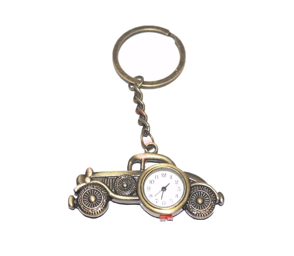 New Pocket Watch Clock With Keyring Keychain Key Fob Car Shaped | eBay