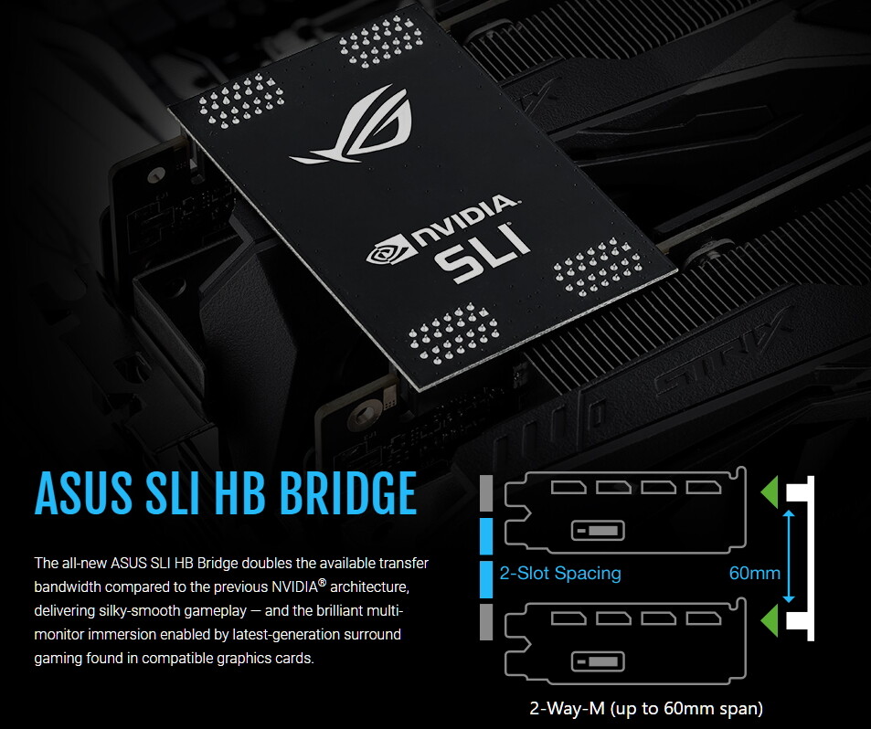 Asus ROG SLI HB Bridge (2-Way-M) – – for sale online | eBay