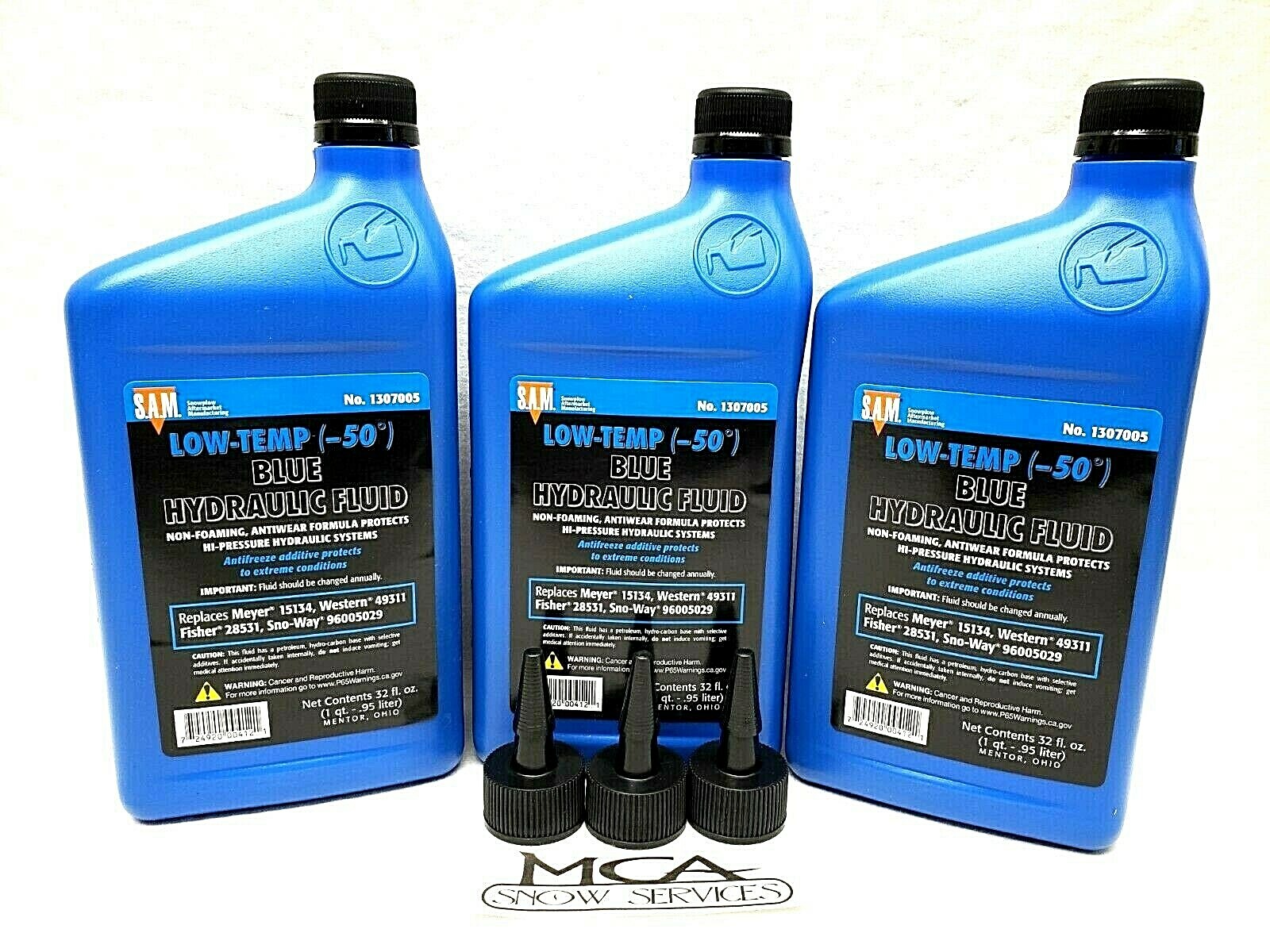 HYDRAULIC FLUID 3 QTS SNOW PLOW -50 DEGREE LOW TEMP BOSS WESTERN SNOWAY ...