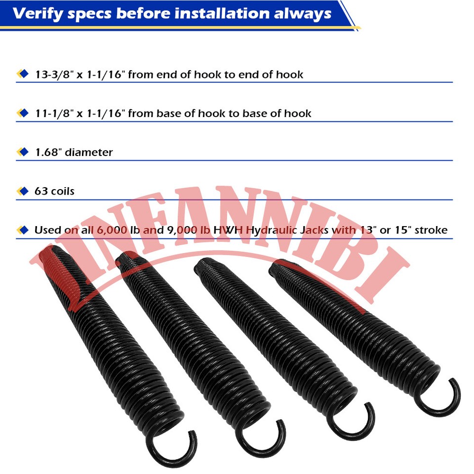4 Packs Springs Set R3847 Replacement Spring Kit for Hydraulic Leveling ...