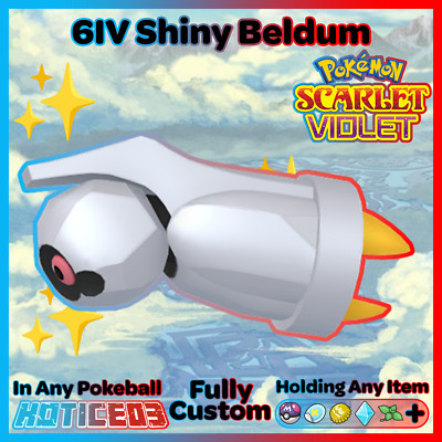 Shiny Beldum 6IV Pokemon Scarlet & Violet 🚀Fast🚀Indigo Disk DLC | eBay
