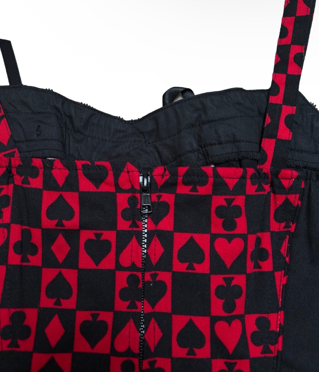 Tripp Nyc Vintage Queen Of Hearts Tutu Dress Ace Of Spades Black Red ...