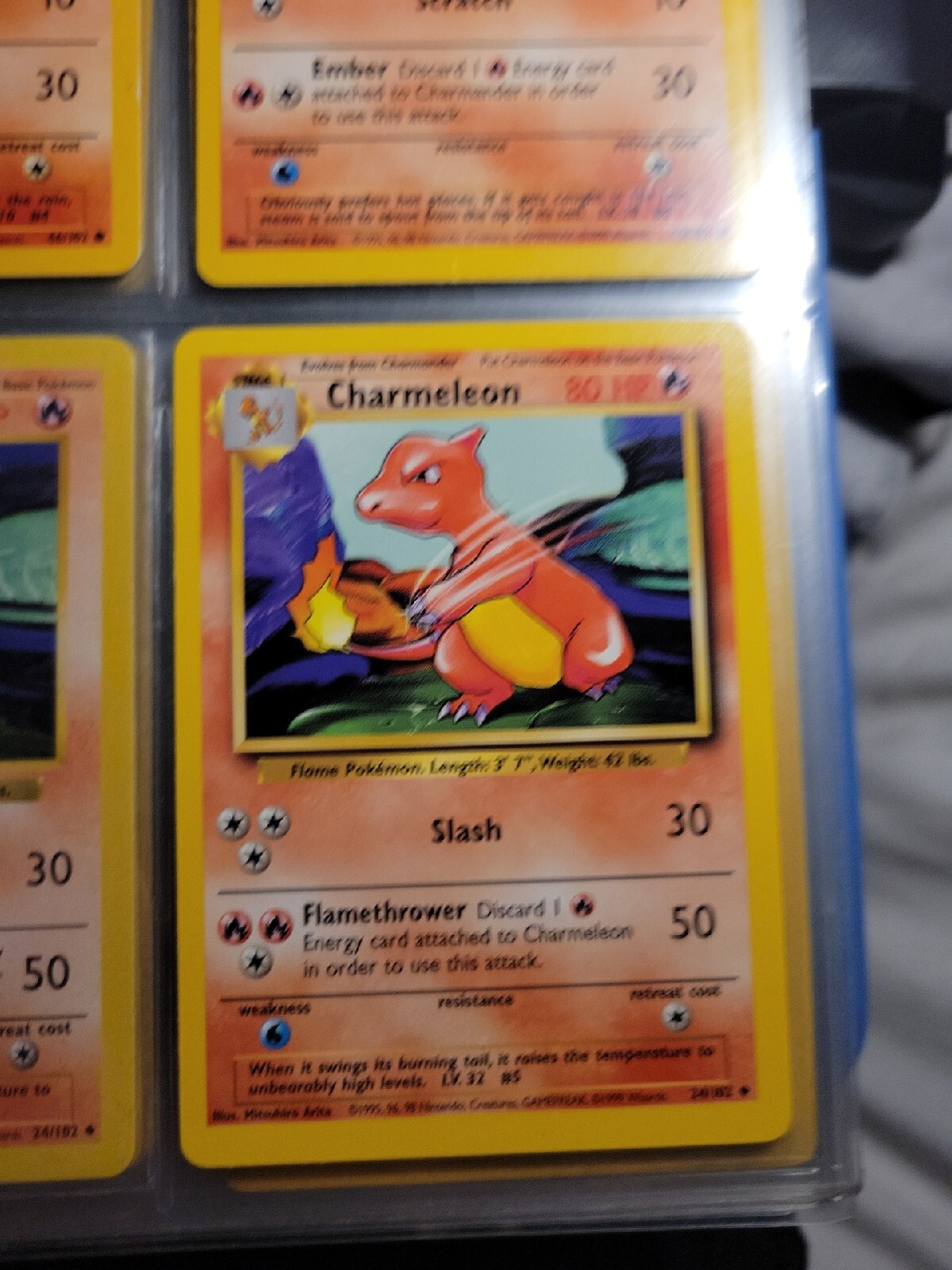 Pokémon TCG Charmeleon Base Set 24/102 Regular Unlimited Uncommon | eBay