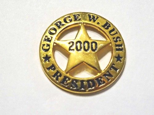 GEORGE W. BUSH ~ Vintage 2000 Presidential Election Texas Star Badge ...