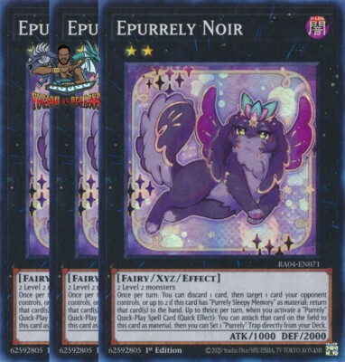 Yugioh! 3x Epurrely Noir RA04-EN071 Ultra Rare 1st Ed NM | eBay