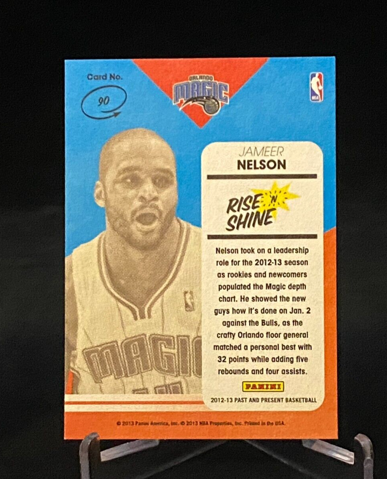 2012-13 Past & Present Rise 'N Shine #90 Jameer Nelson Orlando Magic | eBay