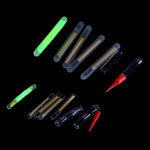 50Pcs Fishing Float Fluorescent Light Stick Luminous Night Float Bobber ...
