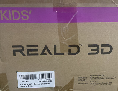 Real D 3D Glasses - Child Size Passive Movie Theater 3-D Brand New BOX of 500 | eBay
