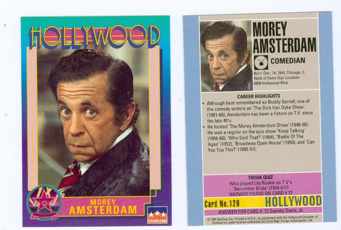 20 of same Morey Amsterdam Hollywood card Dick Van Dyke Show #29 buddy ...