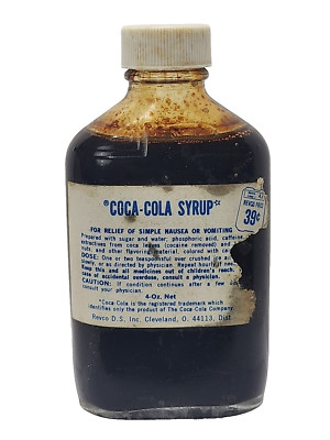 Rare Vintage Coca-Cola Medicine 4oz Classic Syrup Glass Bottle Revco 39 ...