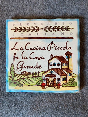 2010 Cortopassi Family Handpainted Tile - "A little kitchen makes a ...