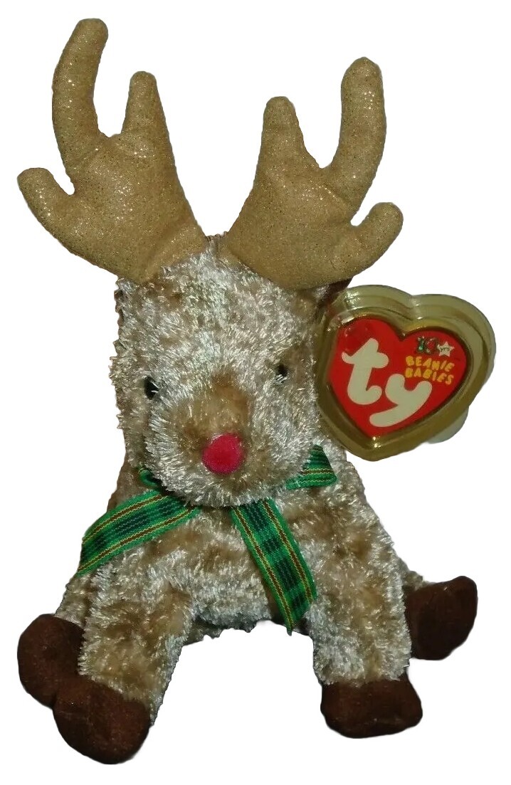 Ty Beanie Baby - RUDY the Reindeer (6.5 Inch) NEW MWMTs Plush Stuffed ...