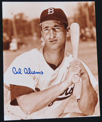 Cal Abrams Brooklyn Dodgers Baseball Autographed Signed 8x10 B&W Photo ...