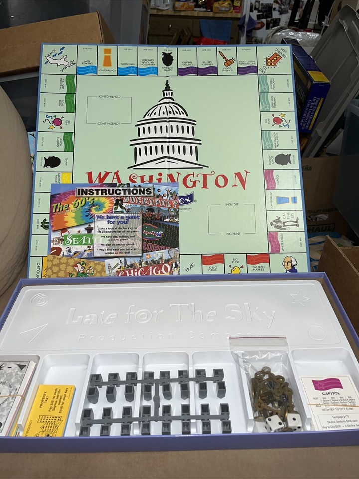 NEW. Washington Opoly Board Game. Late for the Sky. | eBay