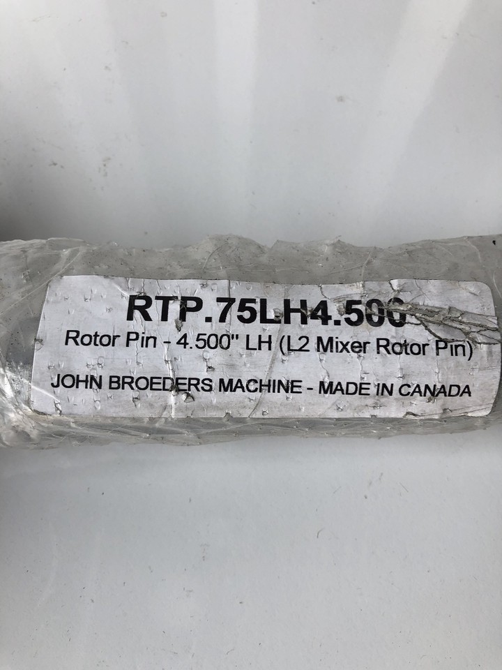 John Broeders Machine RTP.75LH4.500 L2 Mixer Rotor pin 4.5” NEW | eBay