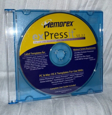 Vintage 2004 Memorex exPressit S.E.2.2 for PC & Mac Complete User Guide ...